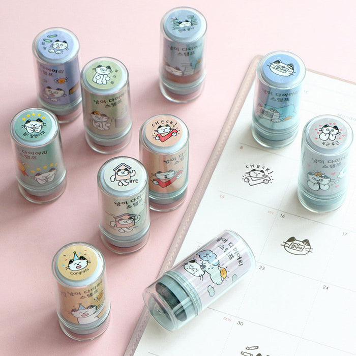 Iconic Meow Design Diary Stamp